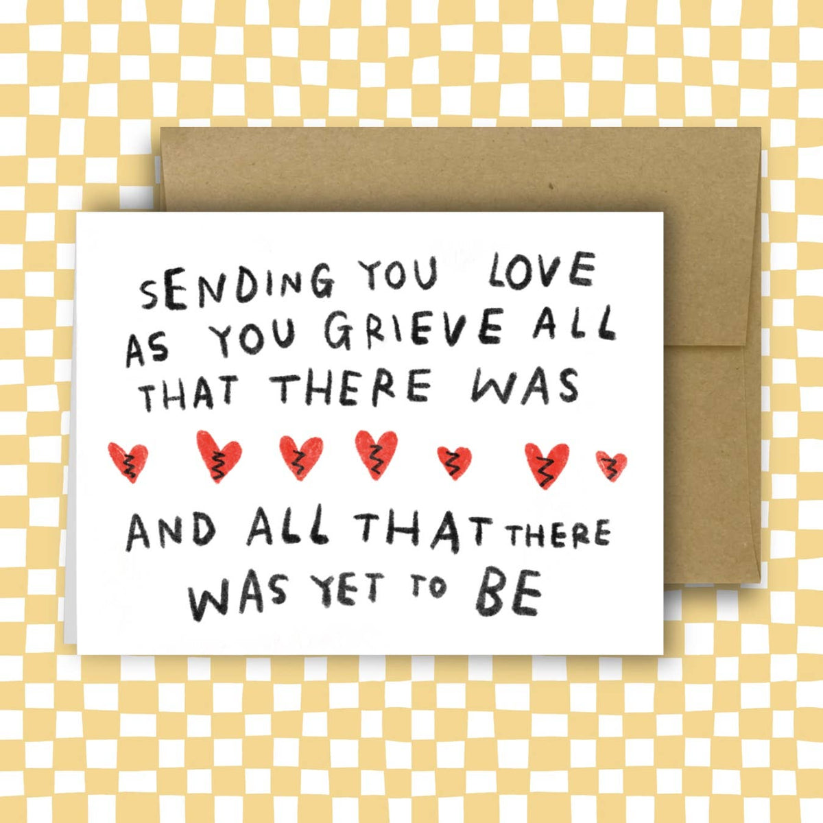 SENDING YOU LOVE AS YOU GRIEVE card ~ Amy Lin X Rani Ban – Pretty Good Co.