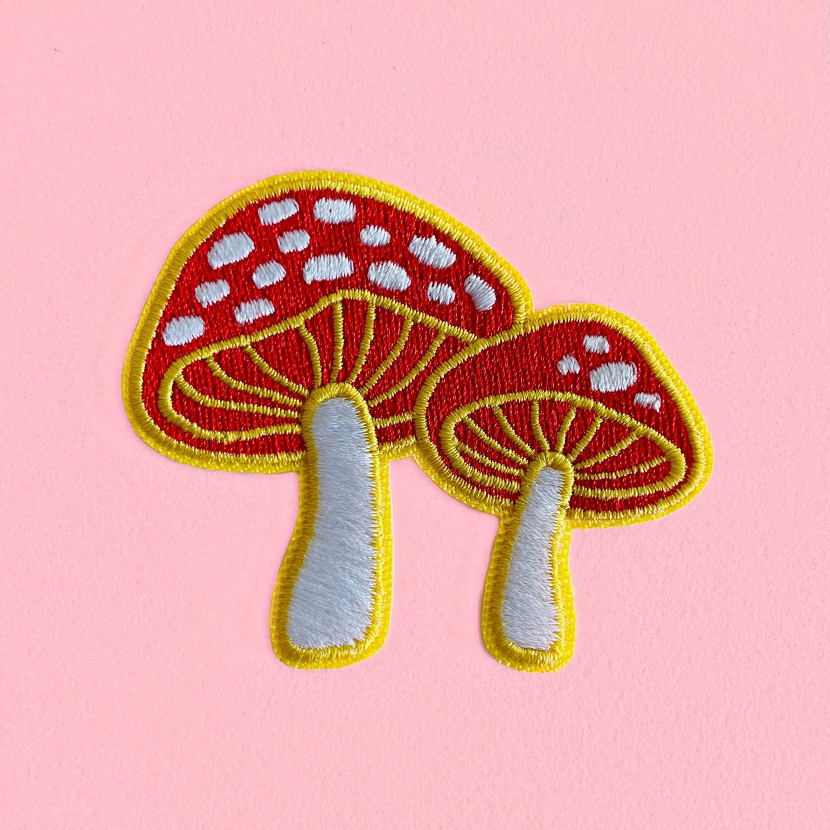 Red Mushroom Iron On Patch – Pretty Good Co.