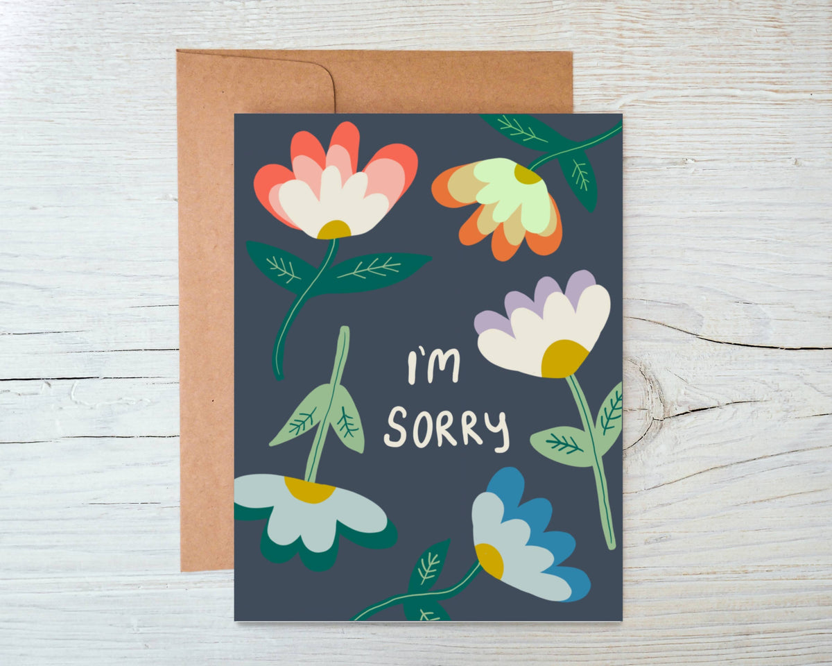 Floral Apology/Sympathy Greeting – Pretty Good Co.