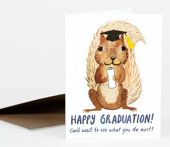 Squirrel Graduation Card – Pretty Good Co.