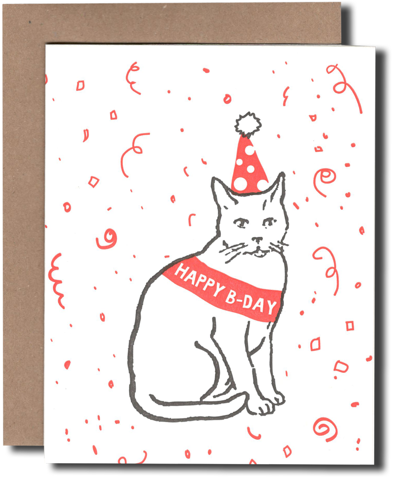 Cat Birthday Greeting Card – Pretty Good Co.